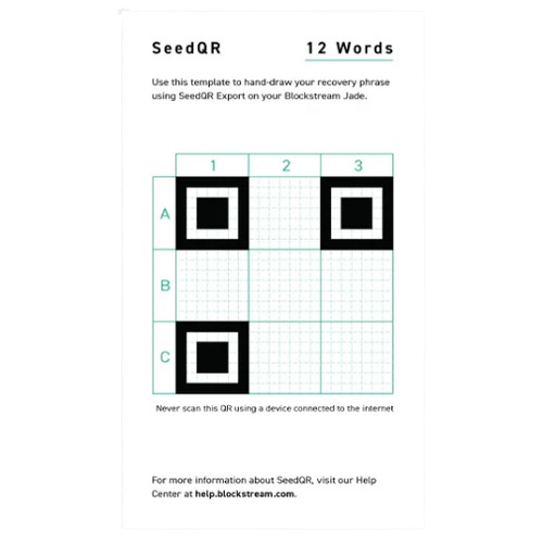 Blockstream SeedQR Template Pack - The Bitcoin Hole